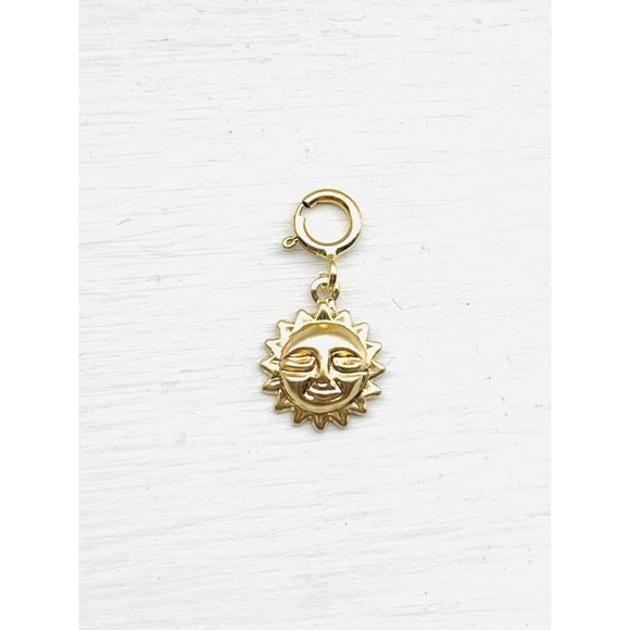 Jewelry | 1 Piece 14k Gold Sun Face Charm Pendant With Spring Clasp Bx ...
